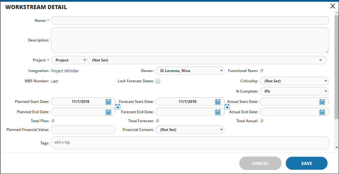 How to Create a Workstream in an Integration